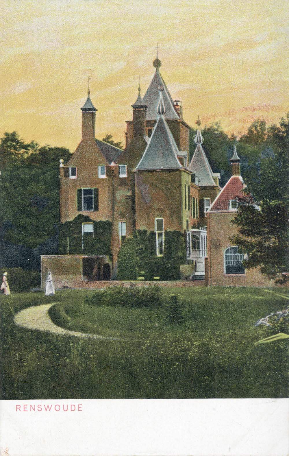 File:Kasteel Renswoude, Nederland - kleurenprentbriefkaart rond 1900 ...